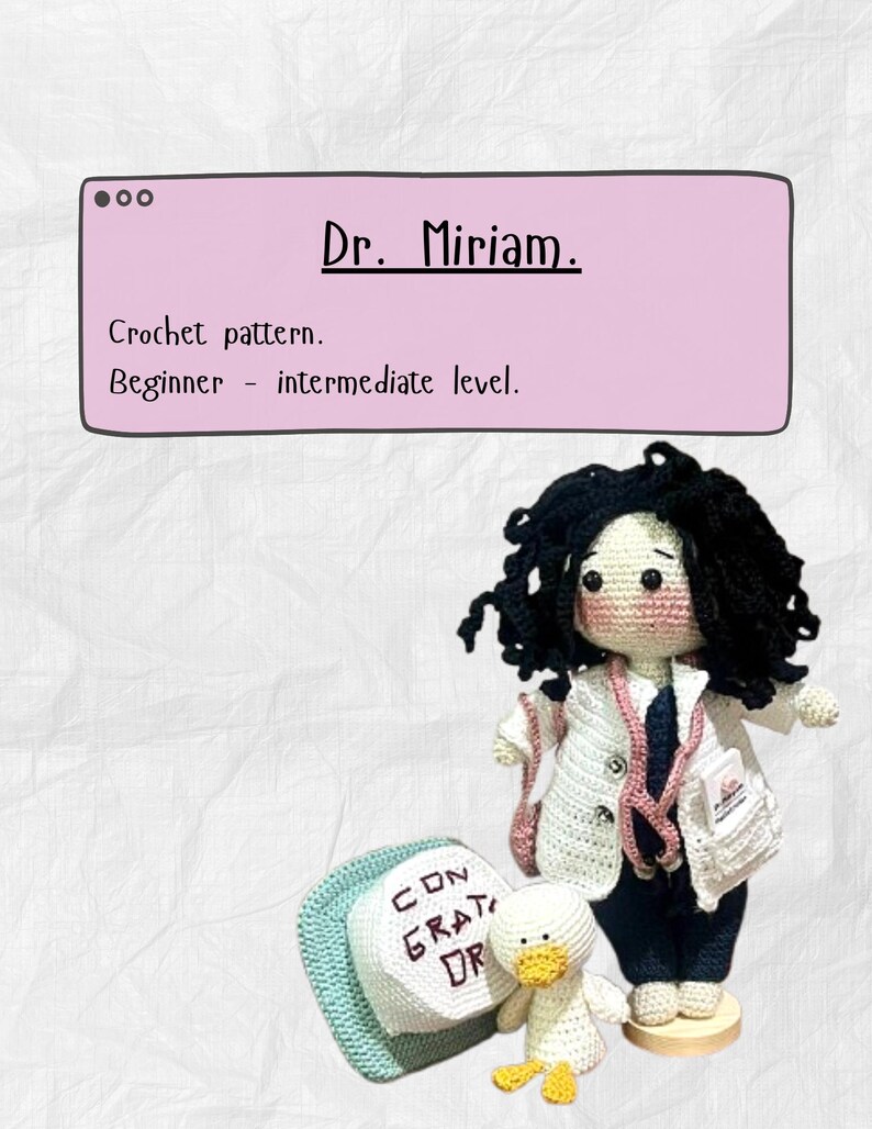 Congrats Dr! Dr. Miriam, a Crochet Pattern - Etsy