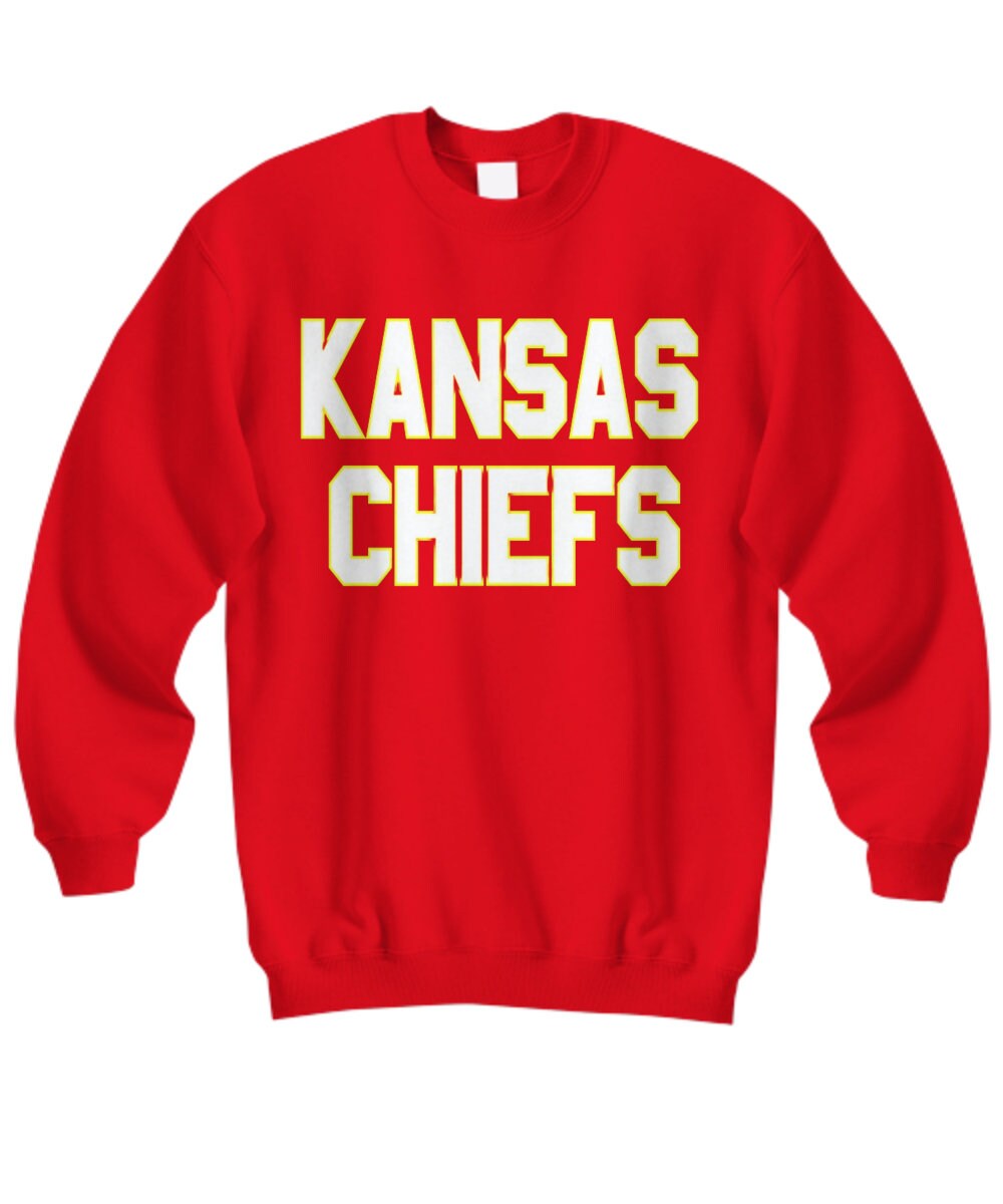 Kc Chiefskansas City Chiefs Sweat Shirt, Football, Vintage Style, Crew ...