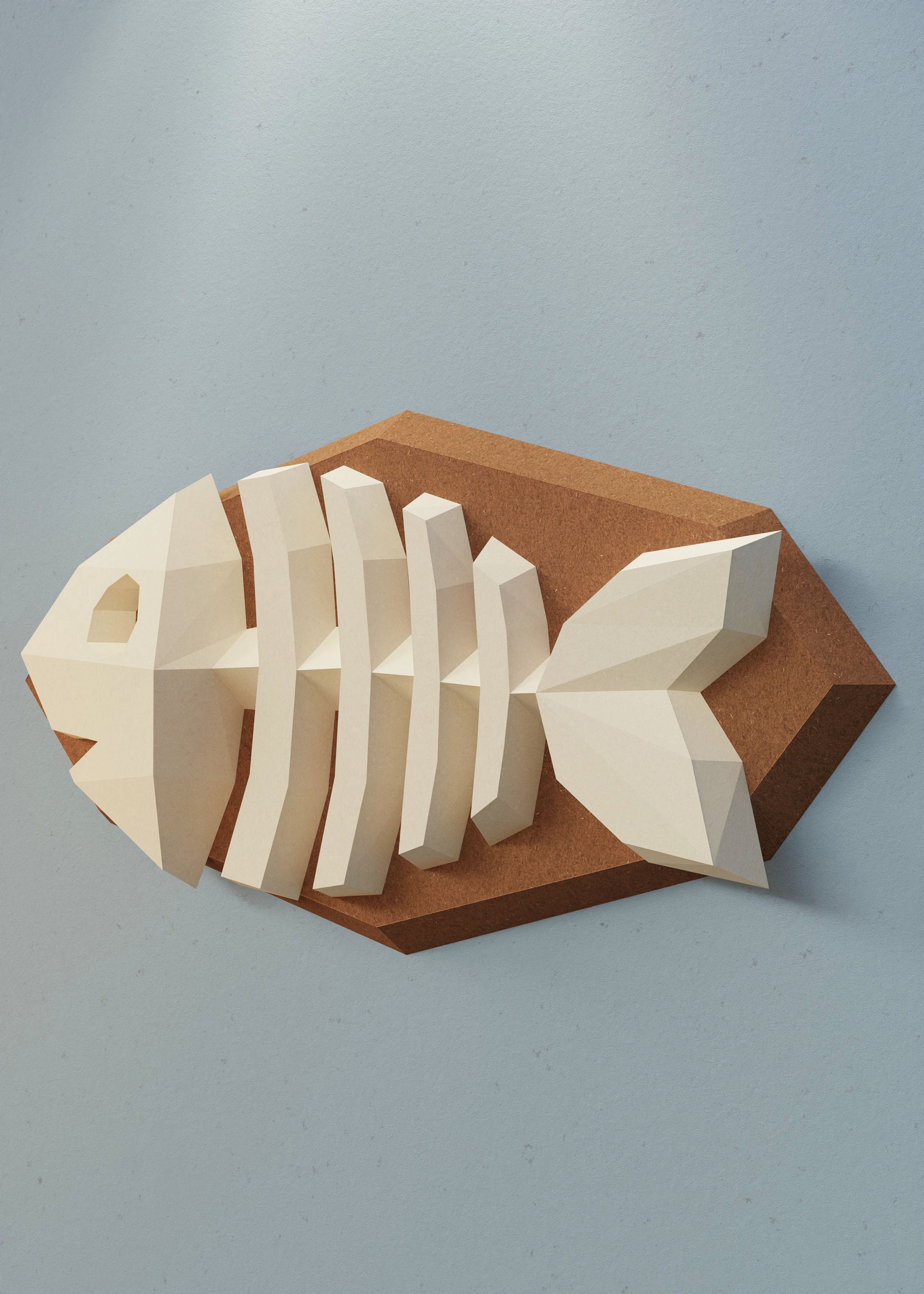 Fishbone Papercraft, DIY, 3D, Low Poly, PDF, Téléchargement numérique ...