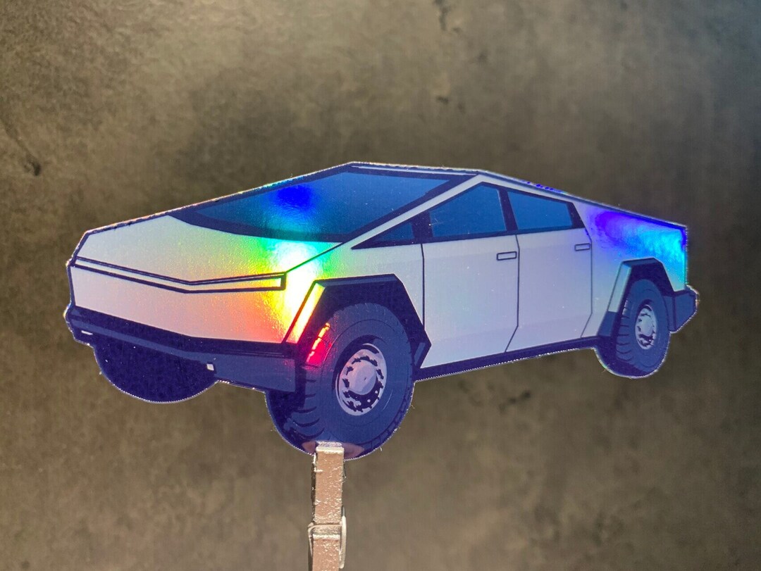 Tesla Cybertruck Hologram Sticker - Etsy