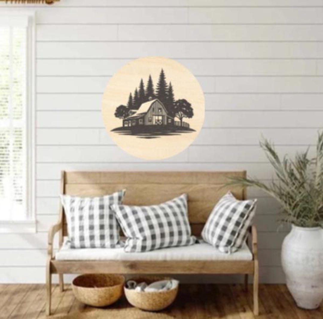 Rustic Barn Wooden Wall Sign, Farmhouse Decor, Nature Themed Gift ...