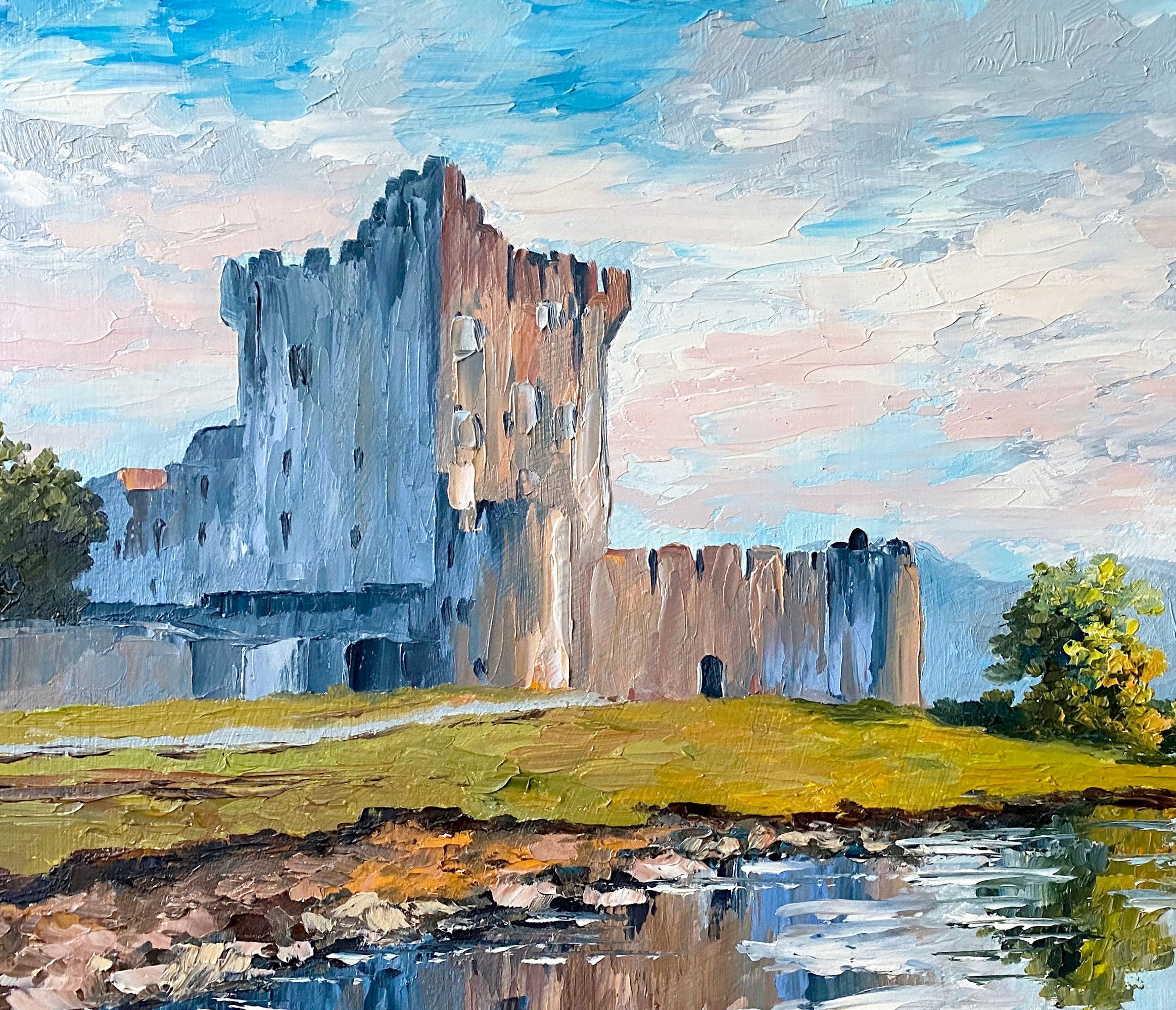 Irish Painting Print Ireland Landscape Wall Art Castle Oil - Etsy