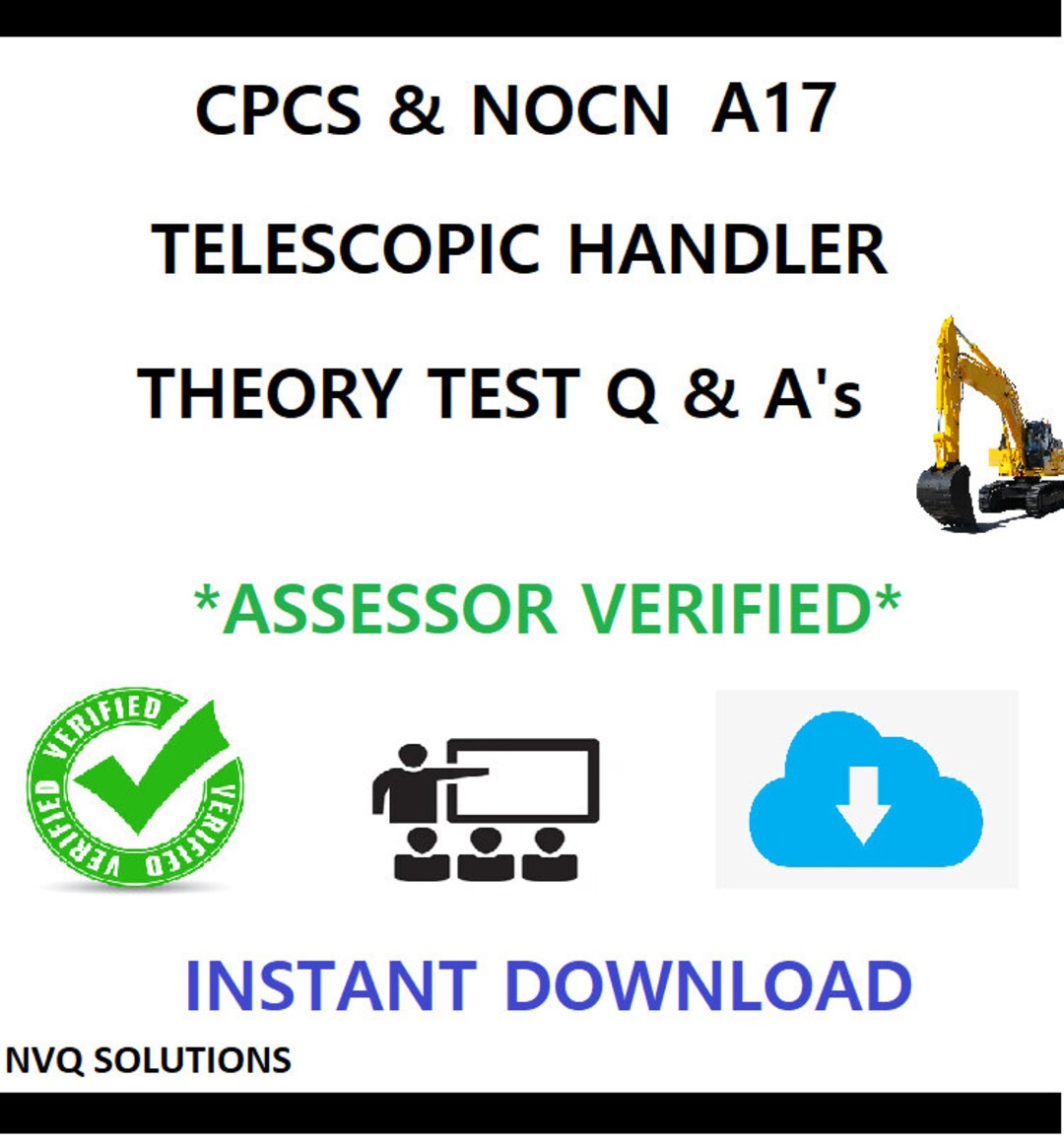 CPCS A17 Telescopic Handler Question and Answer Booklet Assessor ...