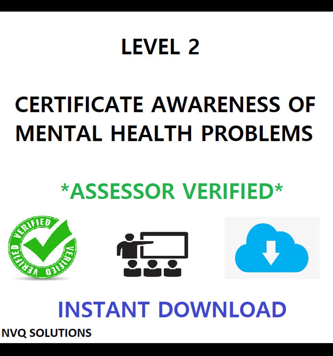 Level 2 Certificate of Awareness of Mental Health Problems - Etsy