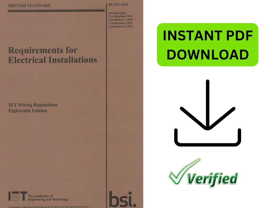 TEXTBOOK Pdf On-site Guide BS 7671:2018 electrical Regulations 18th ...
