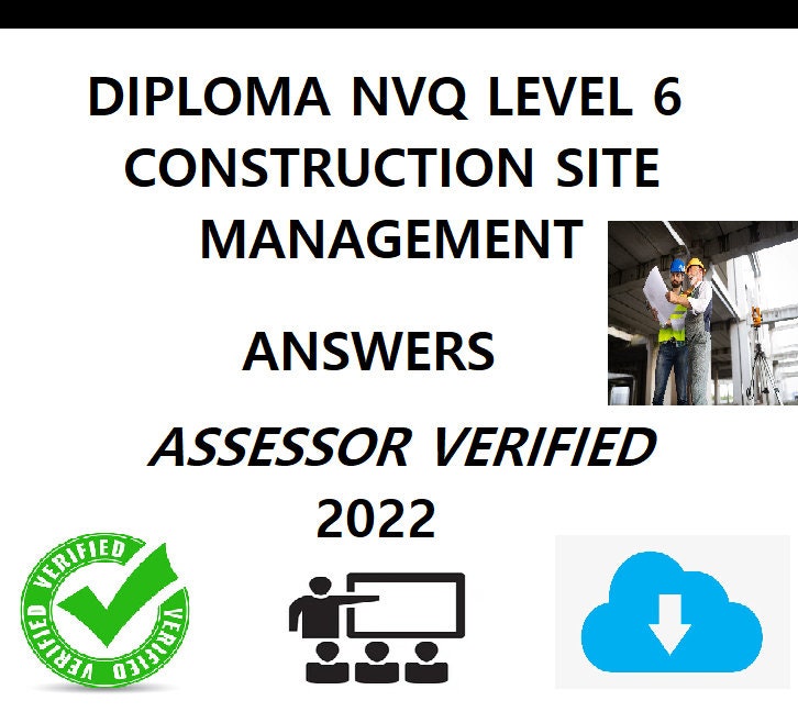 Level 6 Construction Site Management Diploma NVQ LVL 6 Questions ...