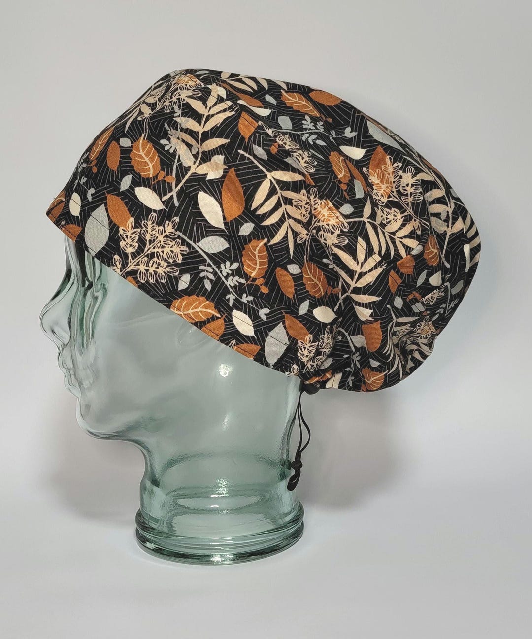Satin-lined Scrub Cap: Autumn Leaves, Adjustable Euro Style - Etsy