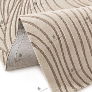 Flowing Line & Stripes Beige Modern Geometric Design Minimalist ...