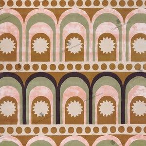 Geometric Arch Pattern Wool Rug Hand-tufted Modern Boho Design, Retro ...