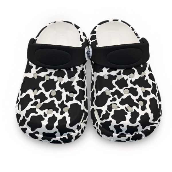 Cow Print Crocs - Etsy