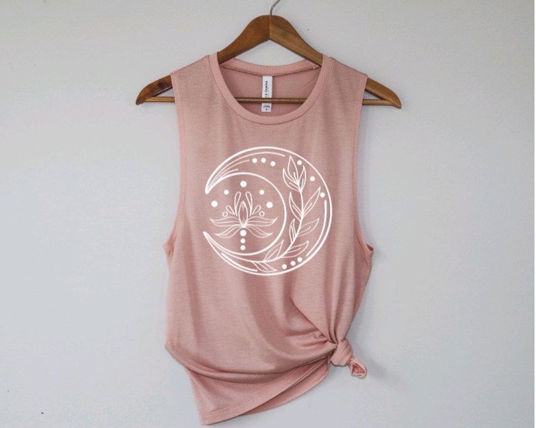 Lotus Flower in a Moon, Tank Tops for Women, Funny Shirt, Sassy Tank ...