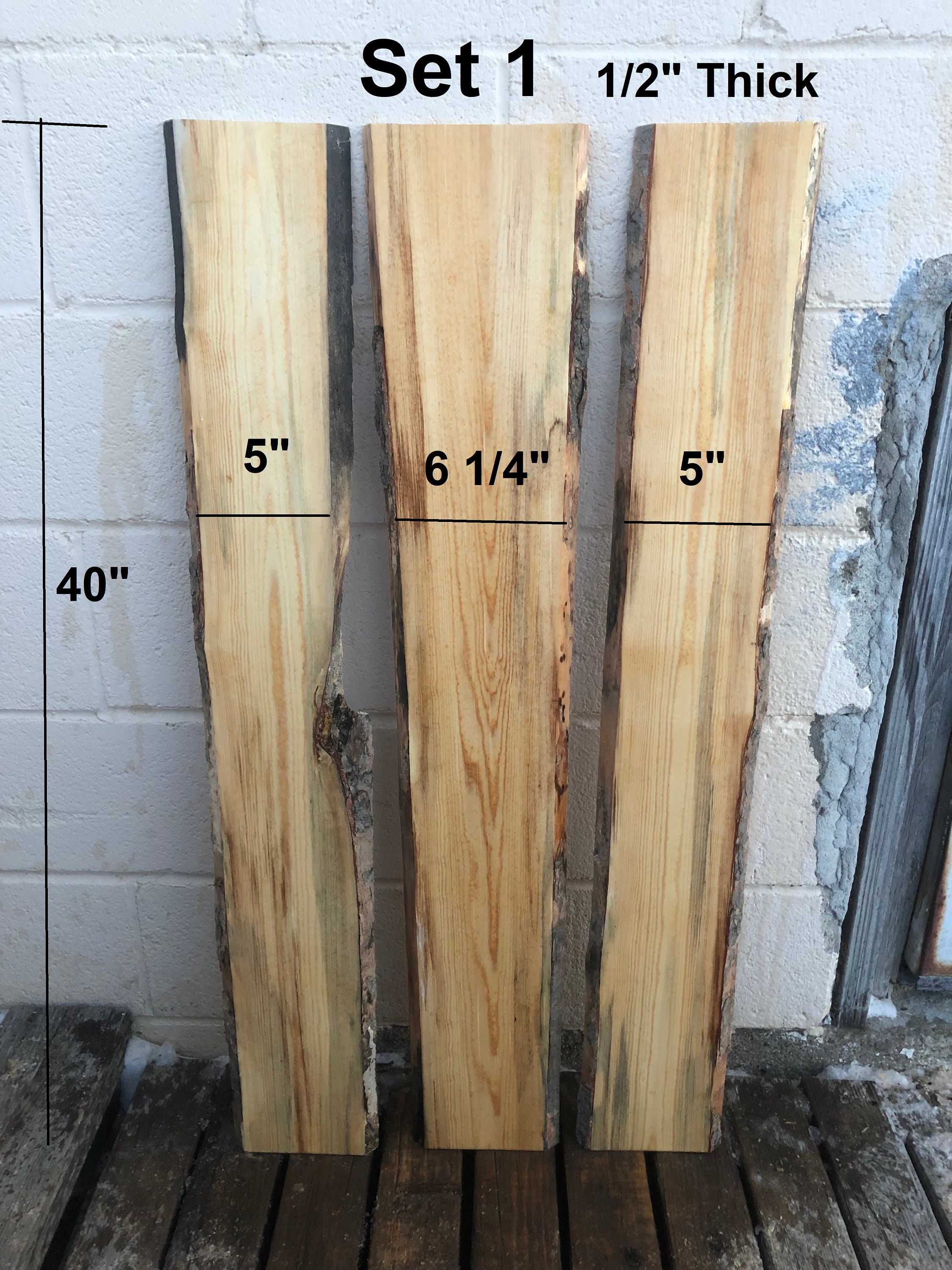 Thin Live Edge Blue Stain Boards - Etsy