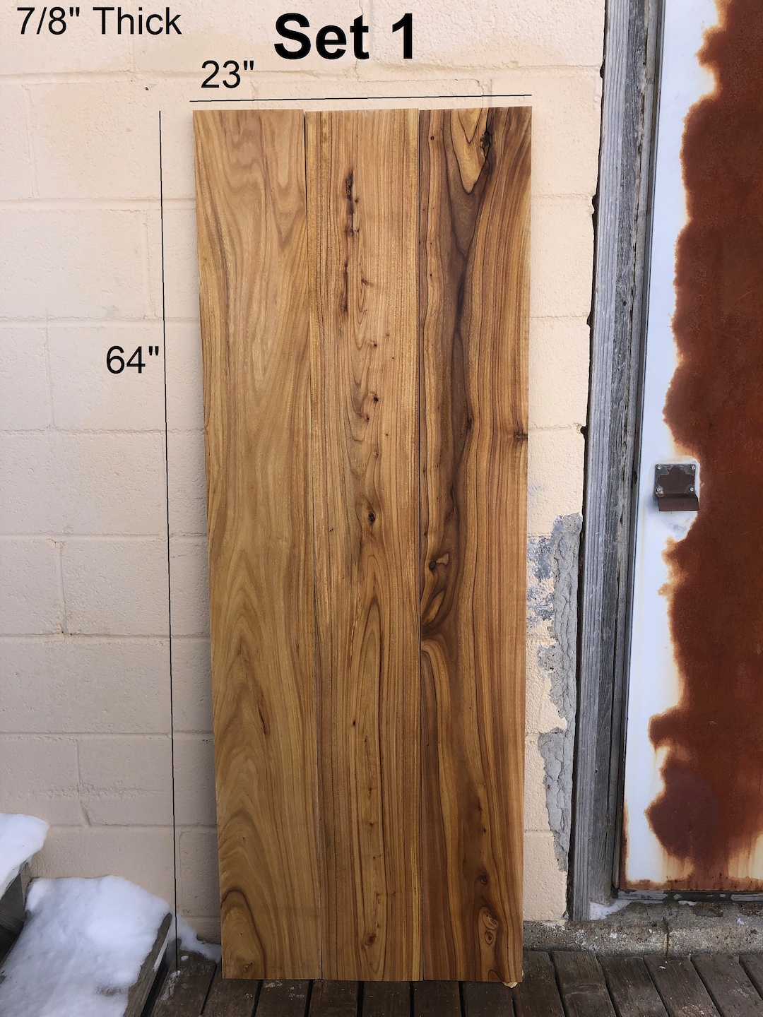 Elm Wood, Open Grained Hardwood, Course Strong Visible Grains, Planks ...