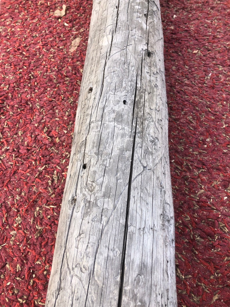 Logs Poles and Posts of Reclaimed Weathered Antique Grey Old Cracking ...
