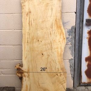 Box Elder Maple Live Edge Slabs, Creamy Lighter Colored Wood, Good Size ...