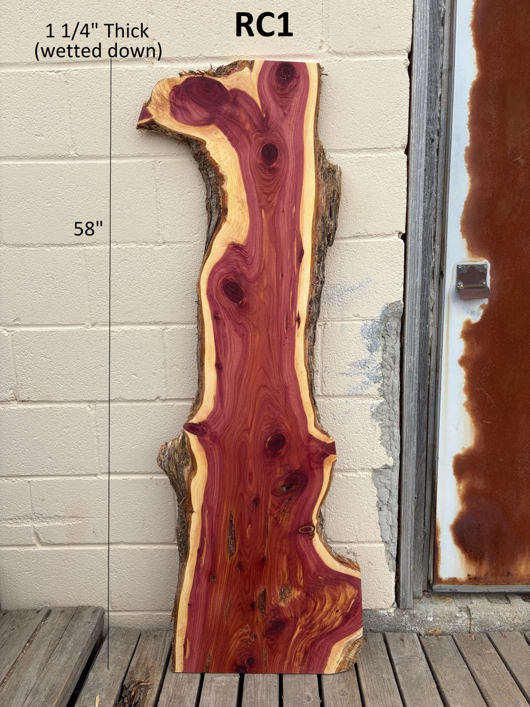 Eastern Red Cedar Live Edge Slabs for Sale - Etsy