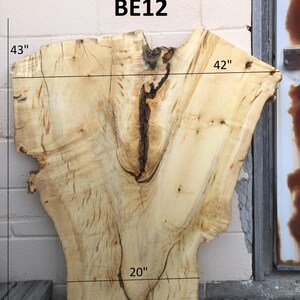 Box Elder Maple Live Edge Slabs, Creamy Lighter Colored Wood, Good Size ...