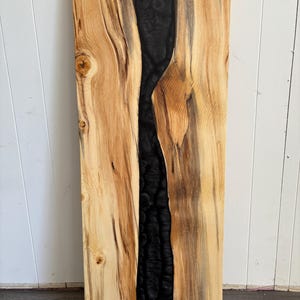 Epoxy and Wood River Live Edge Slab Table Tops Counter Stands Blue Pine ...