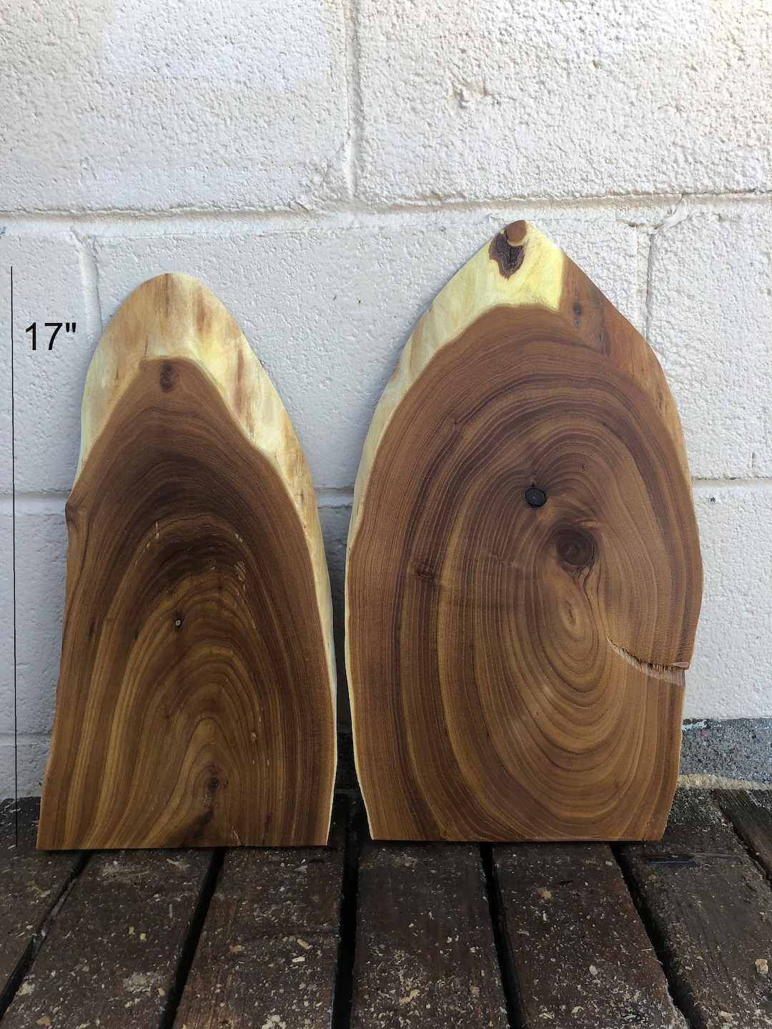 Cone Shaped Live Edge, Russian Olive Slabs, Small Wood Pieces for Walls ...