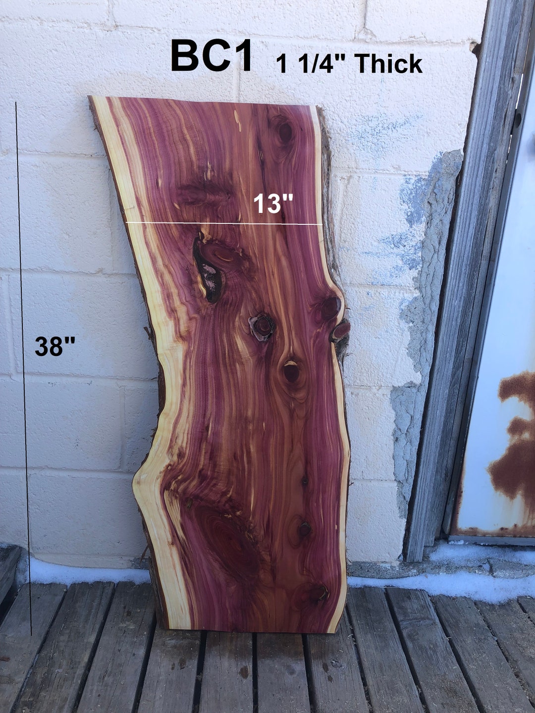 Eastern Red Cedar Live Edge Slabs for Sale - Etsy