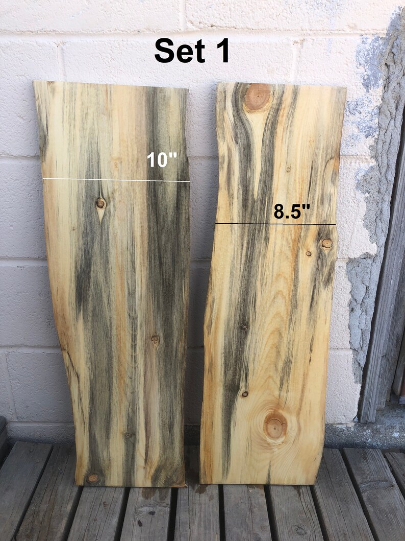 Live Edge Blue Pine Slabs pairs, Two Slabs Identical, Relative, Same ...