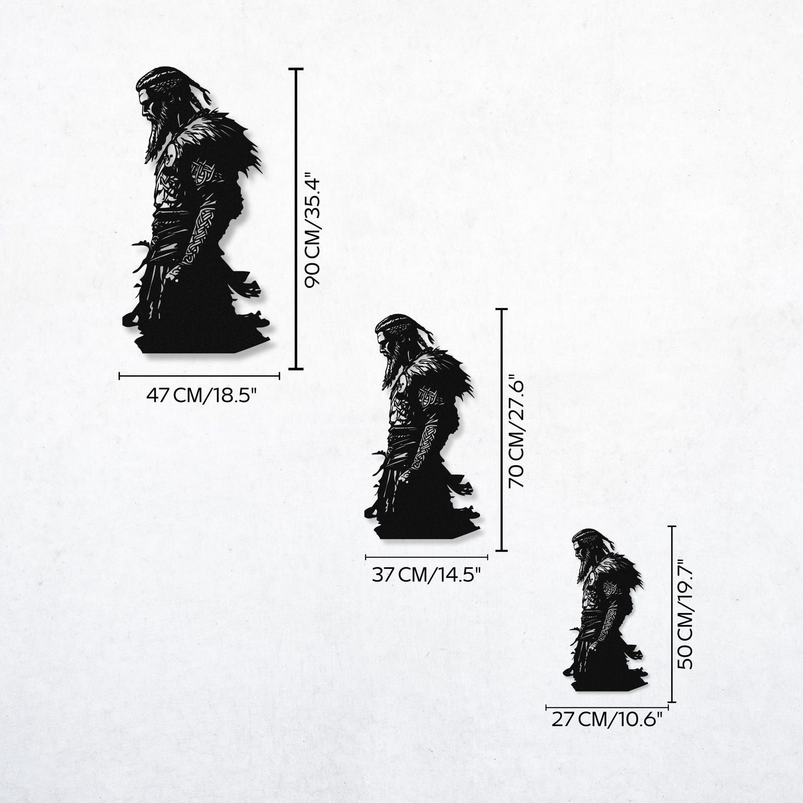Viking Warrior Metal Wall Art | Norse Mythology Decor | Nordic Style ...