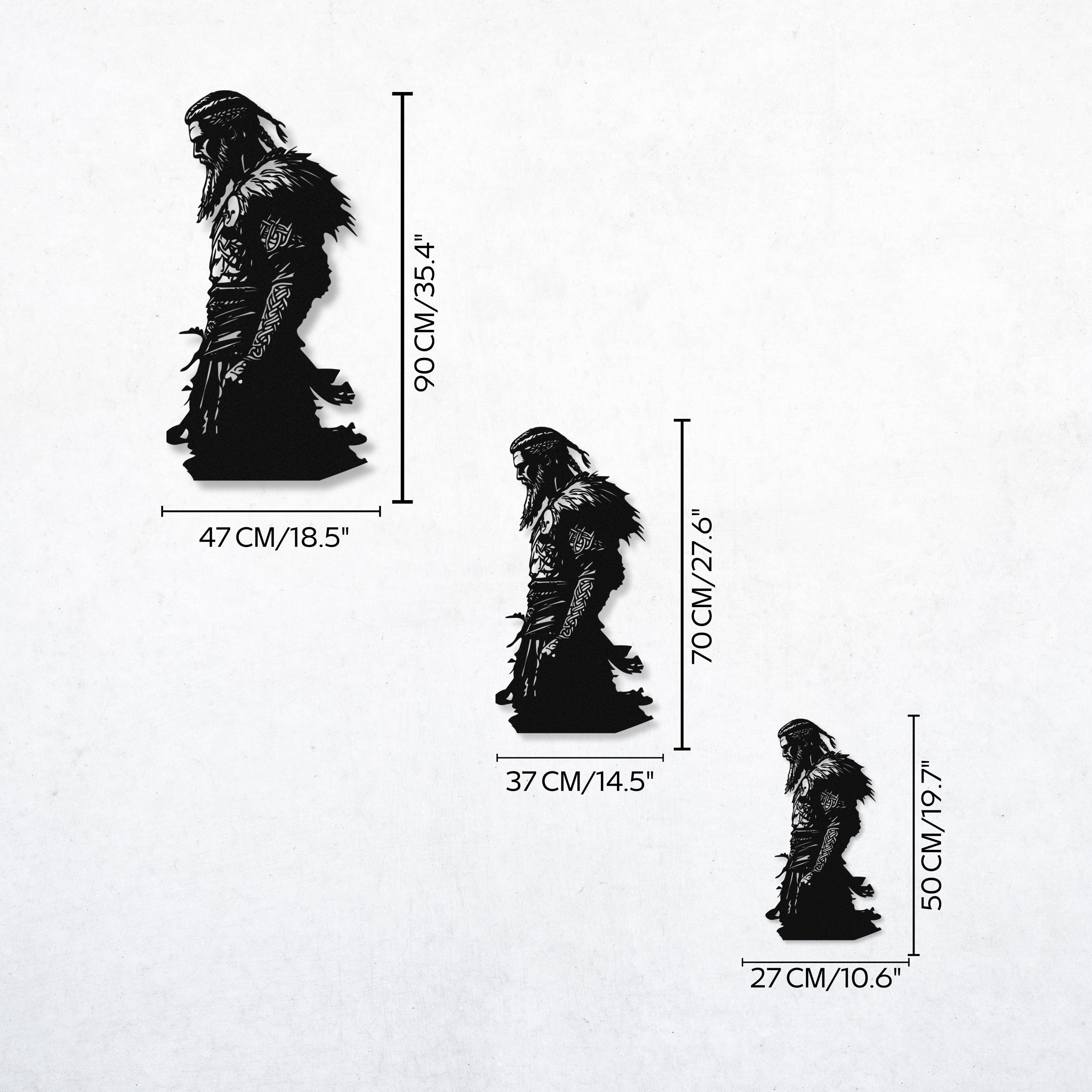 Viking Warrior Metal Wall Art | Norse Mythology Decor | Nordic Style ...