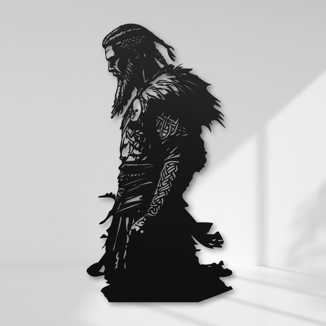 Viking Warrior Metal Wall Art | Norse Mythology Decor | Nordic Style ...