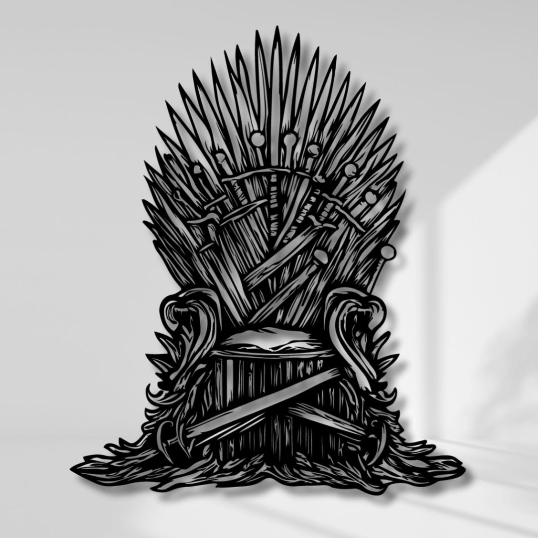 Metal Sword Throne Wall Art | Medieval Fantasy Decor | King Seat ...