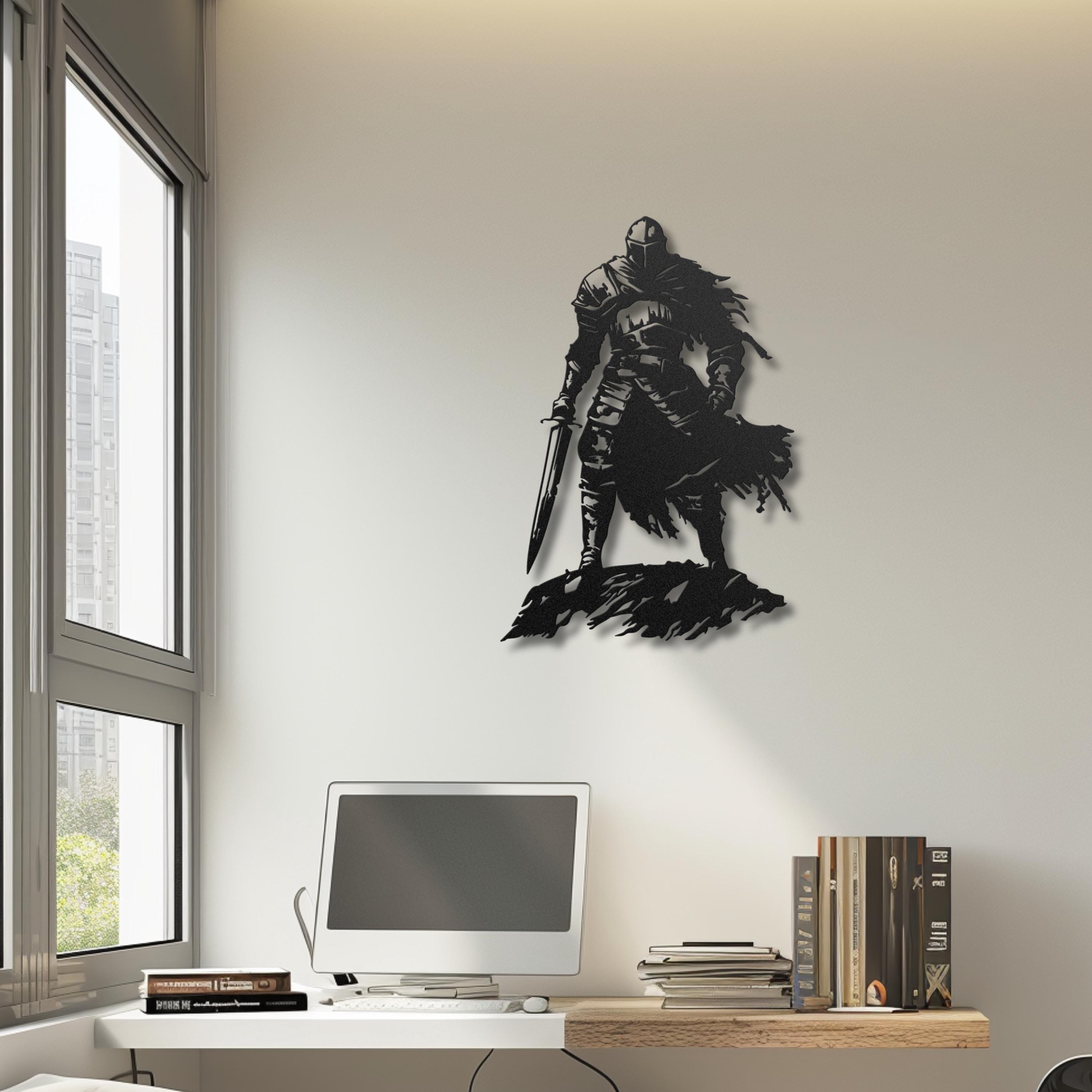 Medieval Knight Metal Wall Art, Epic Warrior Room Decor, Medieval Home ...