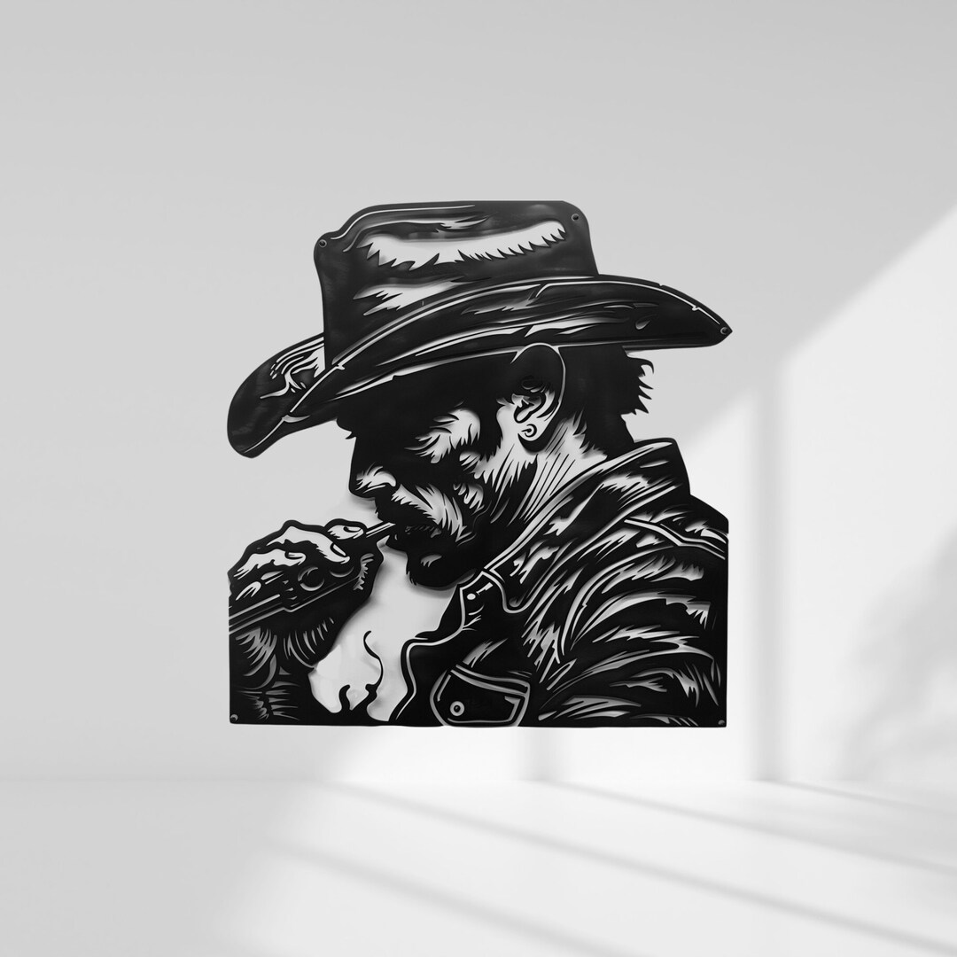 Cowboy Metal Wall Art, Western Wall Decor, Wild West Wall Art - Etsy