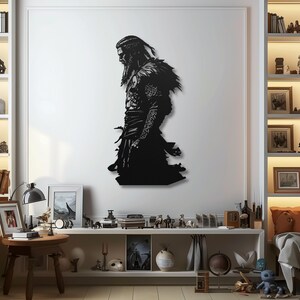 Viking Warrior Metal Wall Art, Norse Mythology Decor, Nordic Style Wall ...