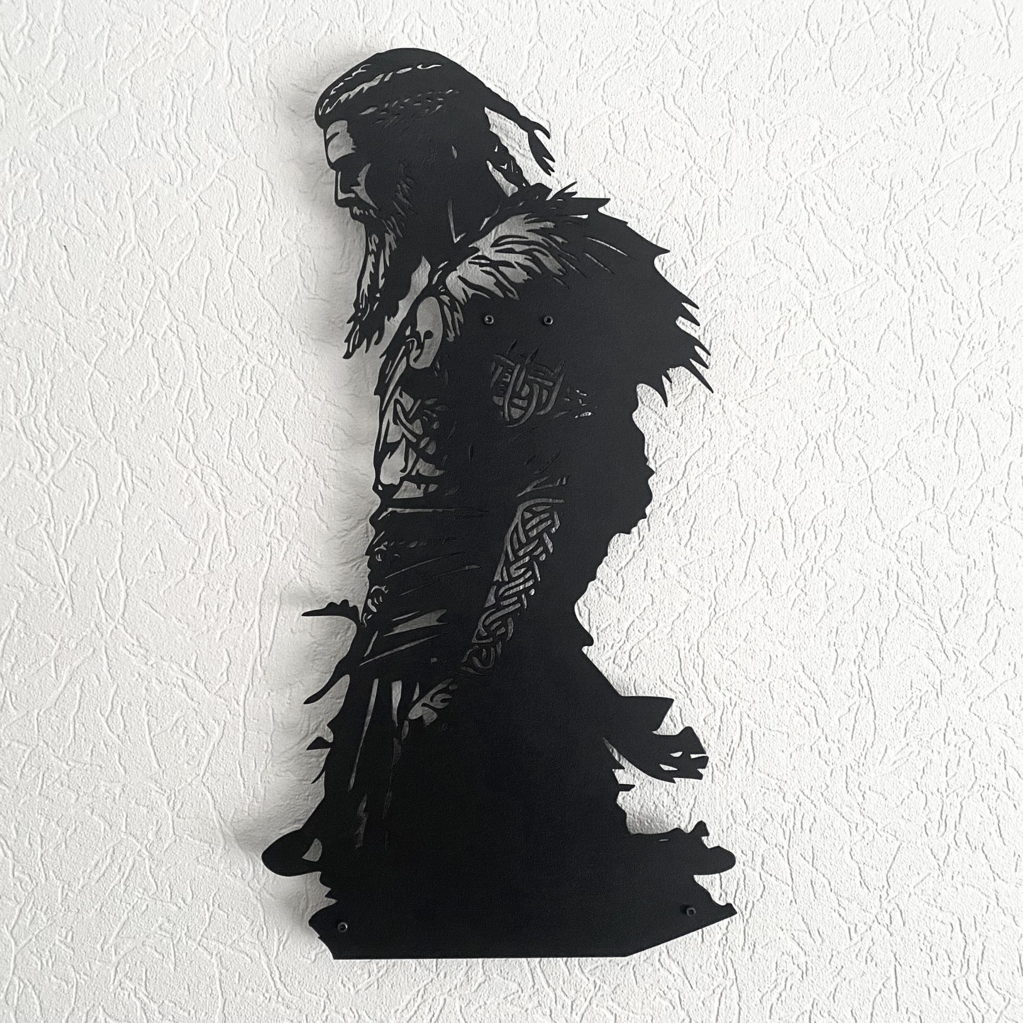Viking Warrior Metal Wall Art | Norse Mythology Decor | Nordic Style ...