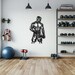Boxer Metal Wall Art, Fighter Sculpture, Sports Enthusiast, Metal Gym ...