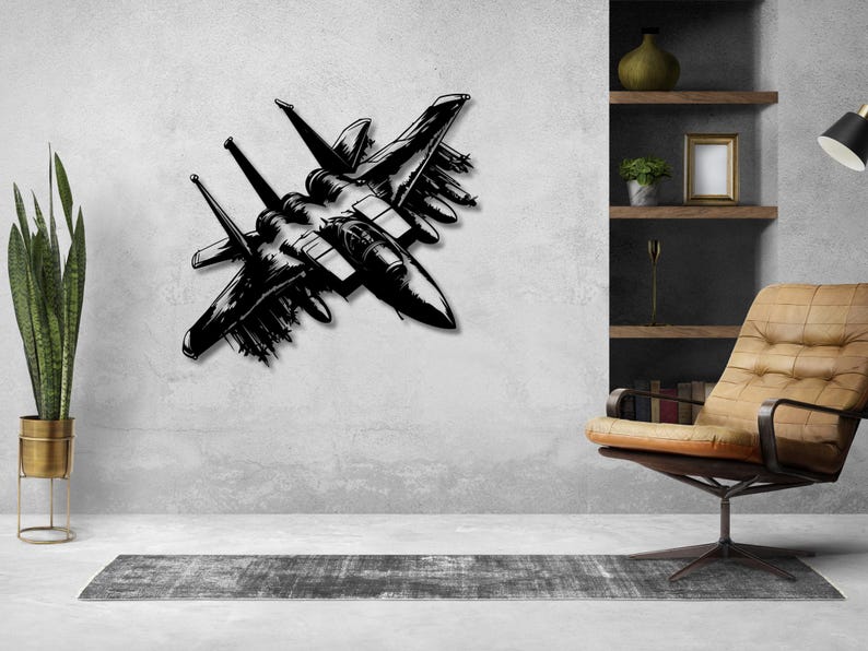 Fighter Jet Metal Wall Art | Military Aircraft Decor | Aviation Lover ...