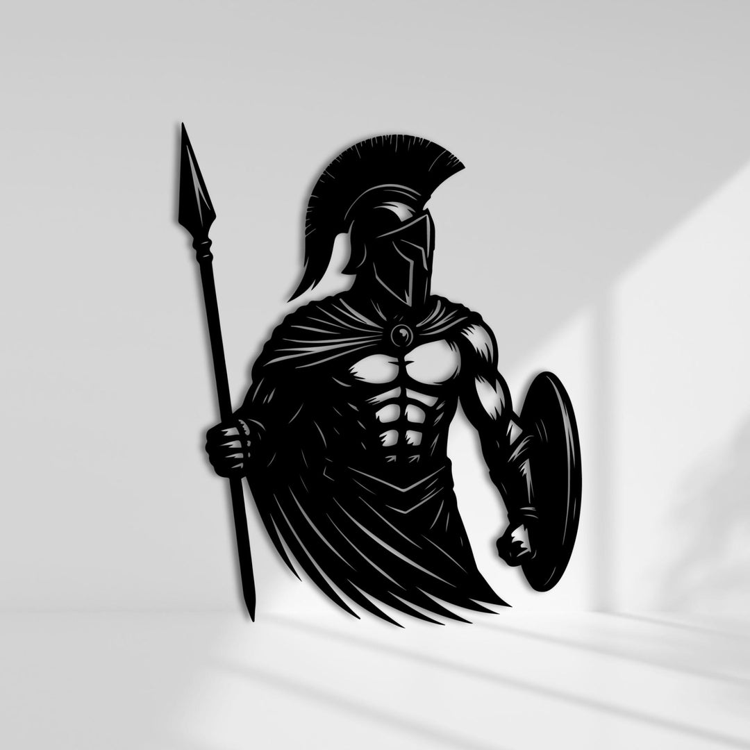 Spartan Warrior Metal Wall Art: Ancient Greek Decor - Etsy