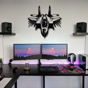 Fighter Jet Metal Wall Art, Airplane Wall Decor, 3D Aircraft Metal ...