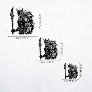 Viking Warrior Metal Wall Art, Norse Mythology Decor, Nordic Viking ...