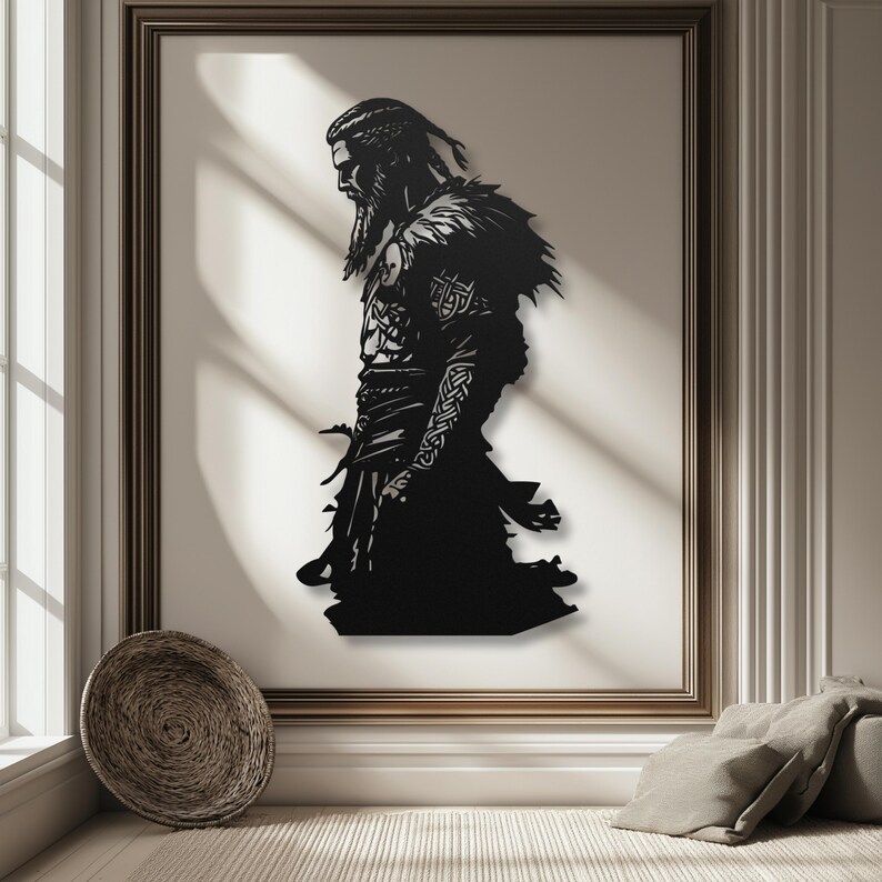 Viking Warrior Metal Wall Art, Norse Mythology Decor, Nordic Style Wall ...
