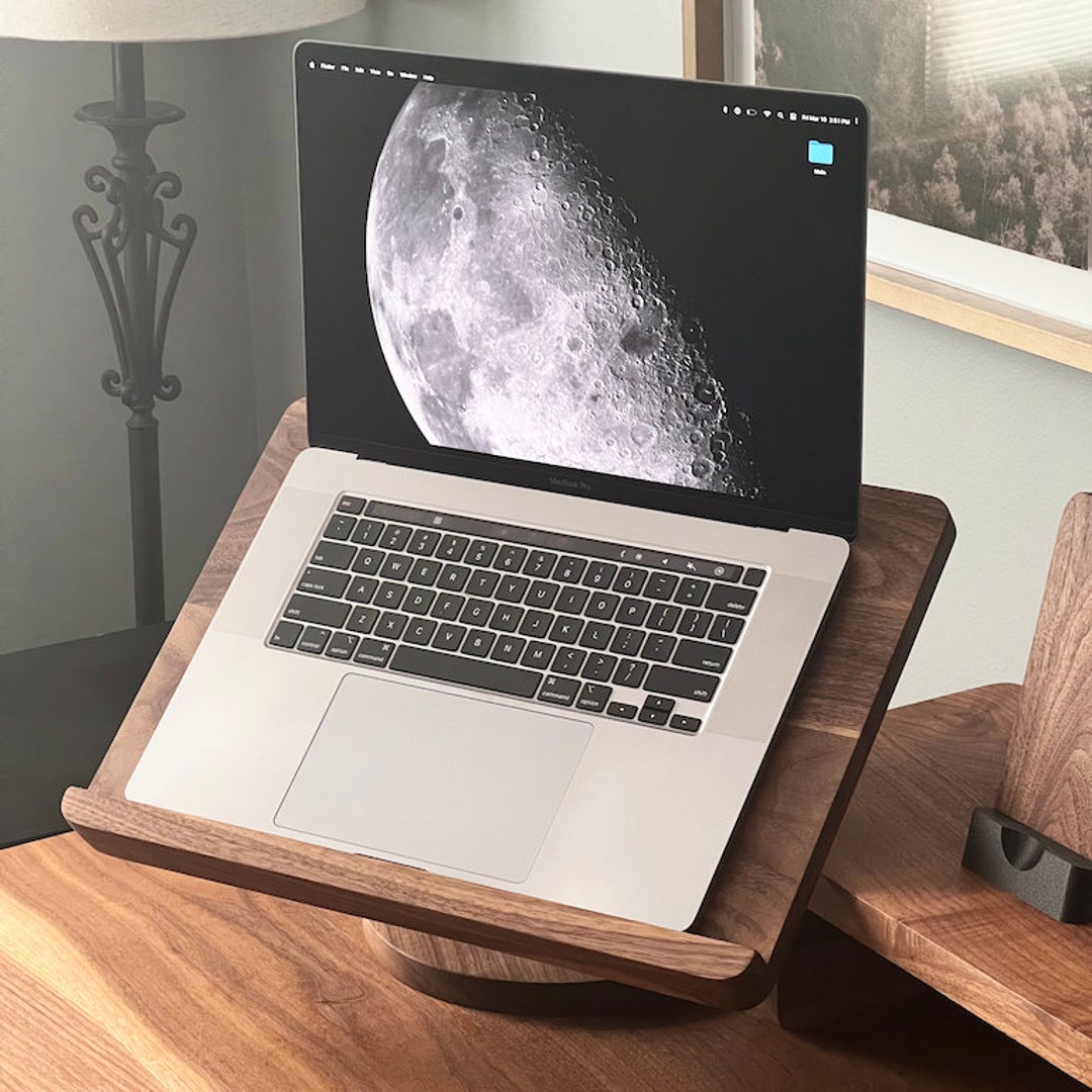 Flex Laptop Stand, Wood Laptop Stand, Laptop Riser, Adjustable Laptop ...