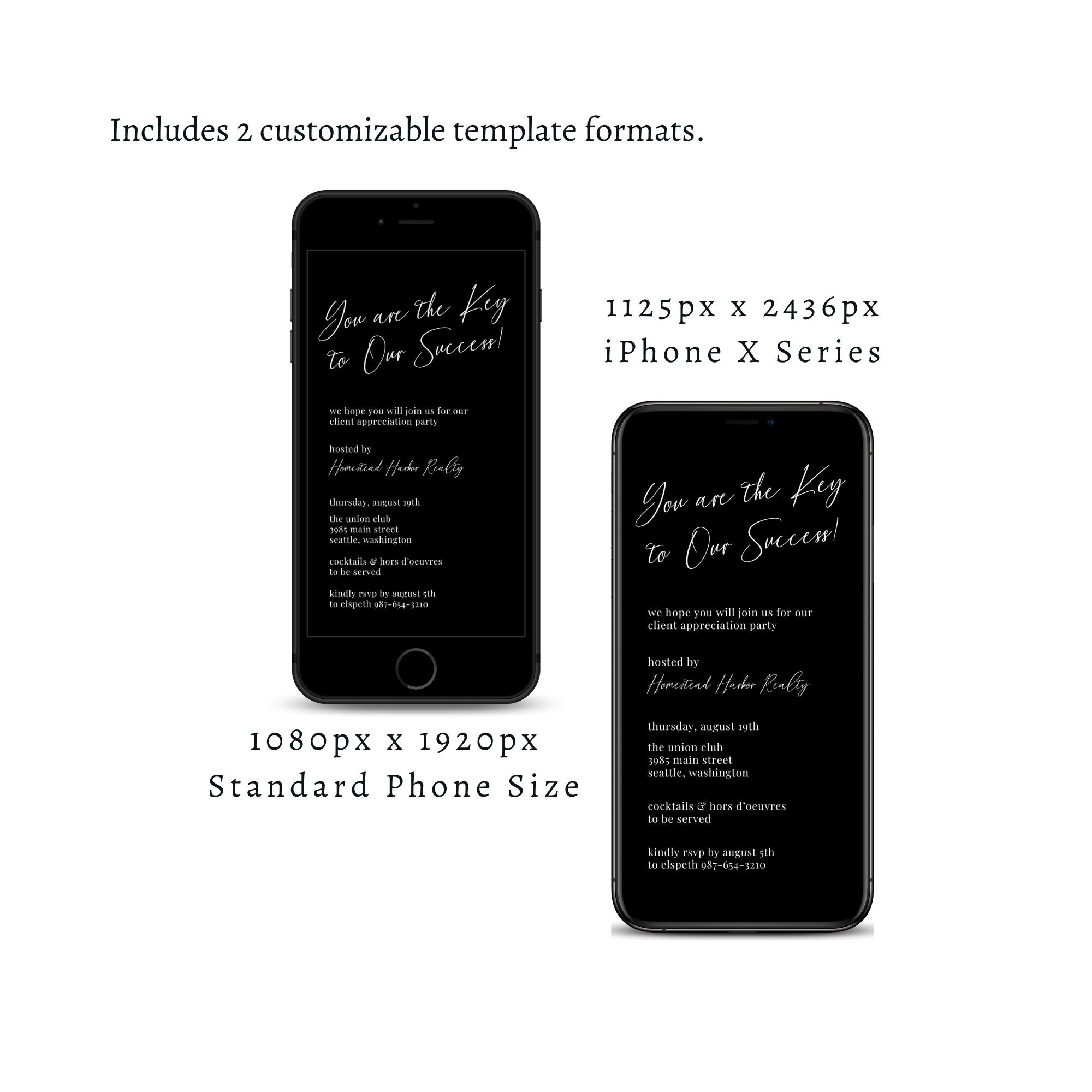 Editable Mobile Client Appreciation Party Invitation Template, Textable ...