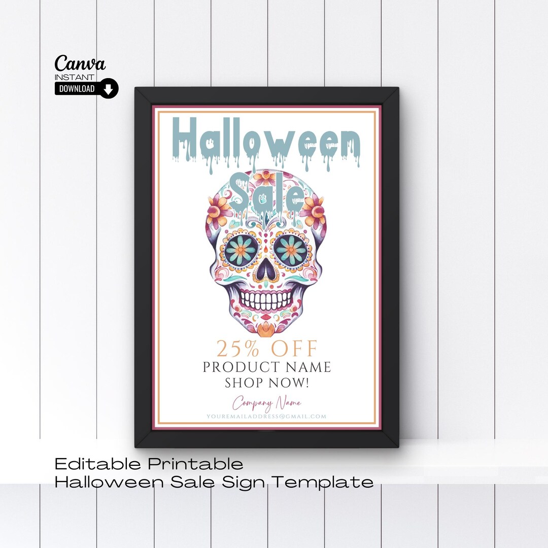 Editable Halloween Sale Sign Template, Printable Spooktacular Sale Sign ...