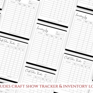 Editable Craft Show Inventory Trackertemplate Product - Etsy