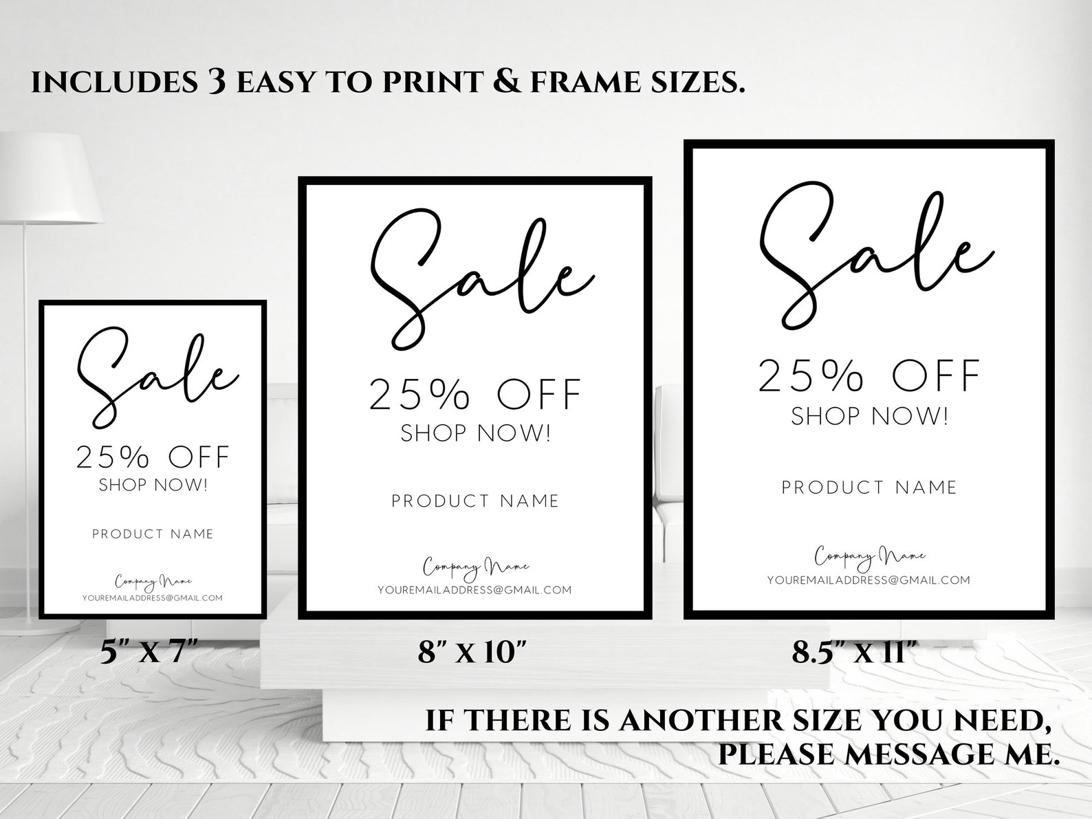 Editable Sale Sign Template Printable Small Business Sign - Etsy Canada