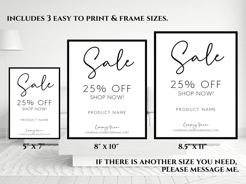 Editable Sale Sign Template Printable Small Business Sign - Etsy Canada