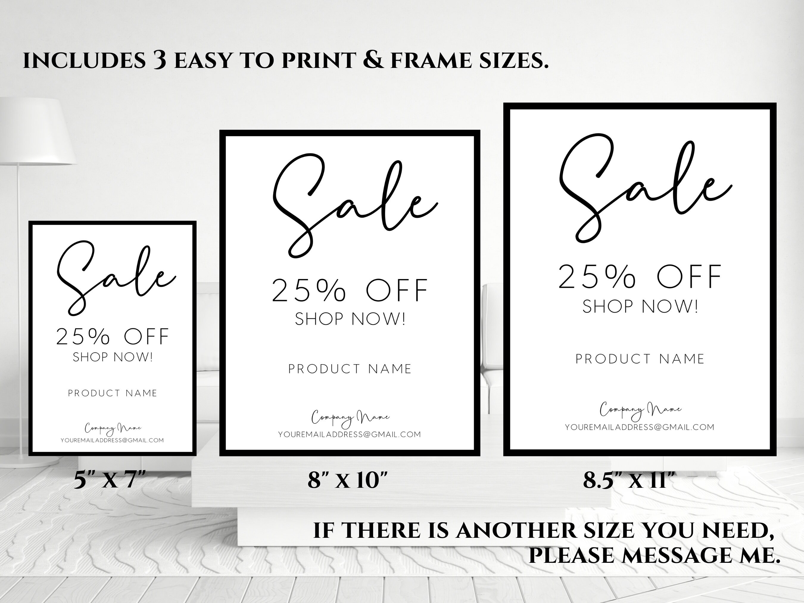 Editable Sale Sign Template Printable Small Business Sign - Etsy Canada