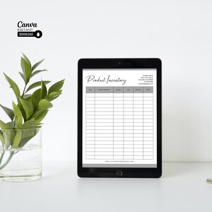 Product Inventory Log Template, Editable Inventory Sheet, Printable ...