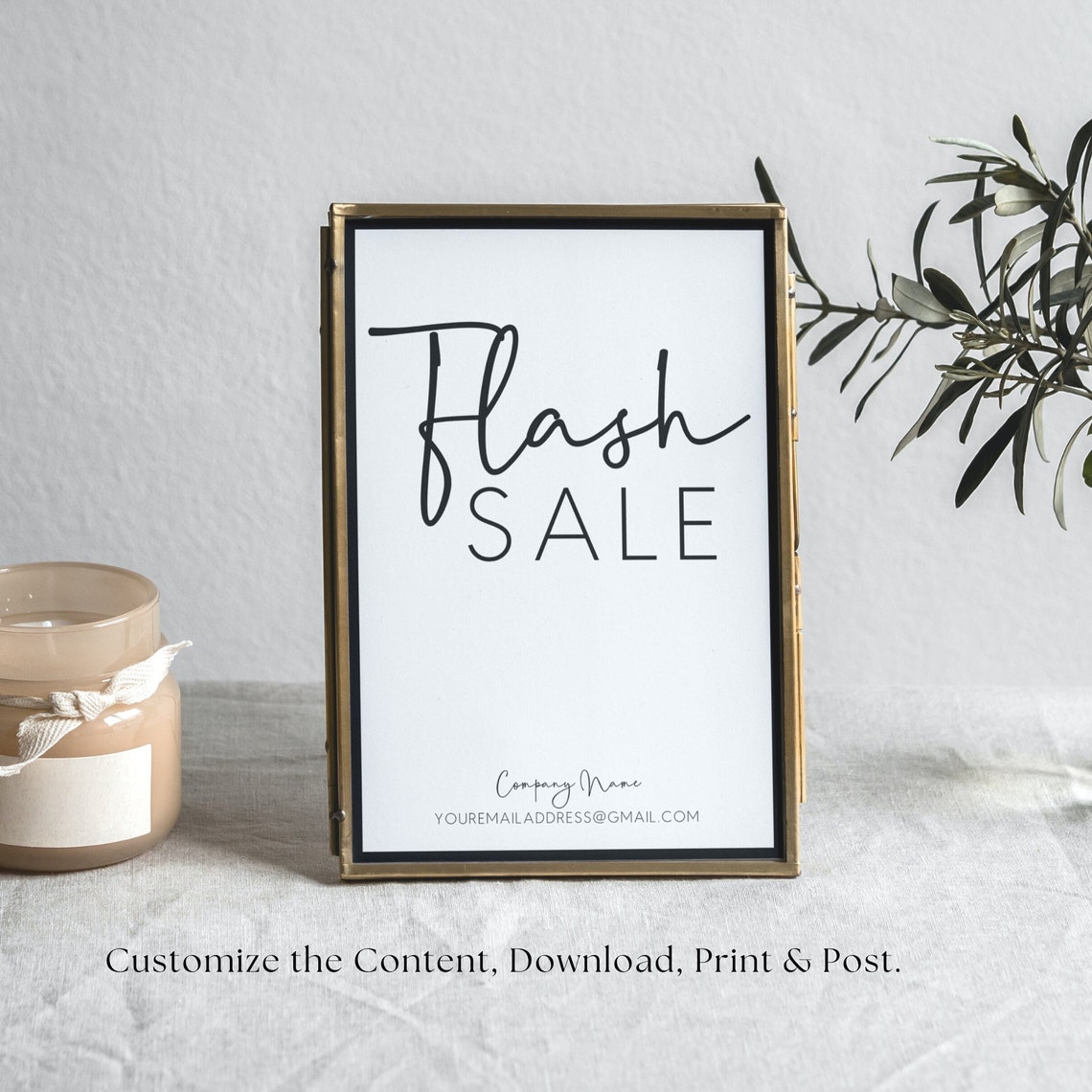 Editable Sale Sign Template, Printable Small Business Sign, Craft ...
