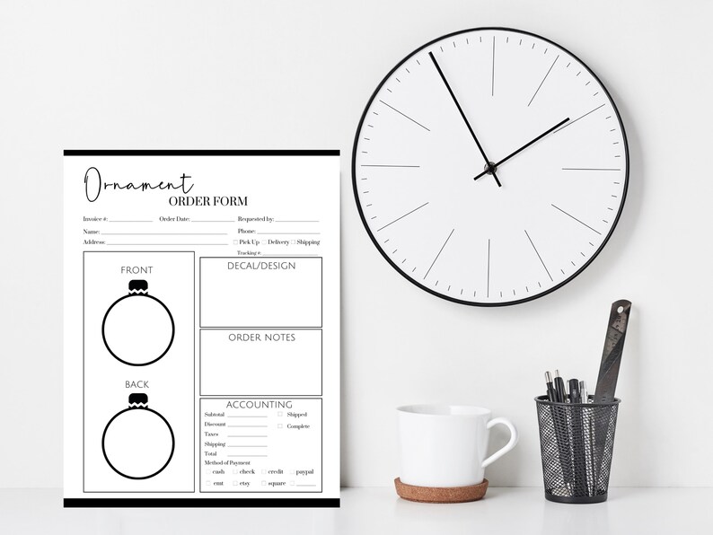 Editable Ornament Order Form Printable Order Form Ornament - Etsy