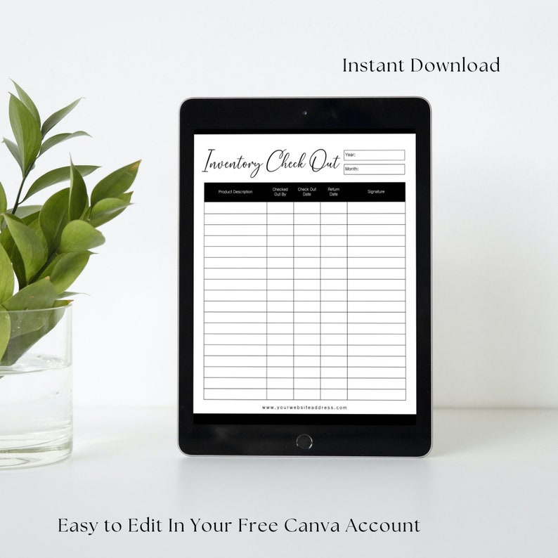 Product Inventory Log Template, Editable Inventory Sheet, Printable ...